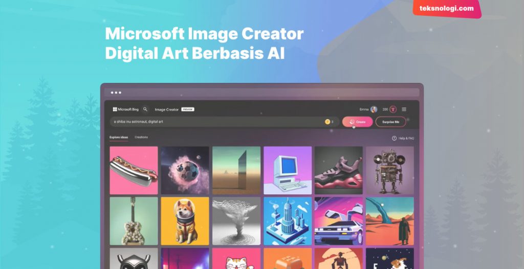 Bikin Digital Art Berbasis AI dengan Microsoft Image Creator - Teksnologi